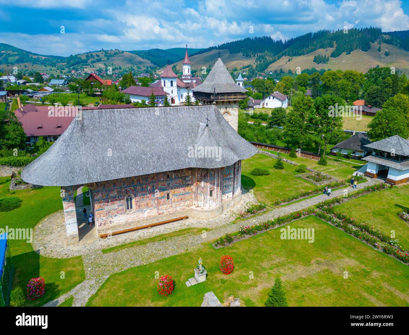 Summer at the Humor monastery in Romania Stock Photo - Alamy