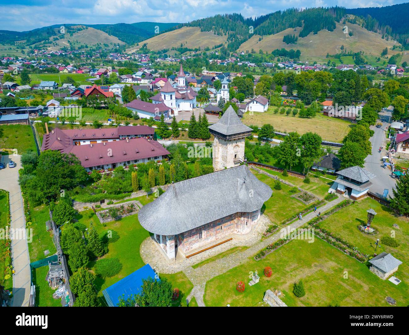 Summer at the Humor monastery in Romania Stock Photo - Alamy