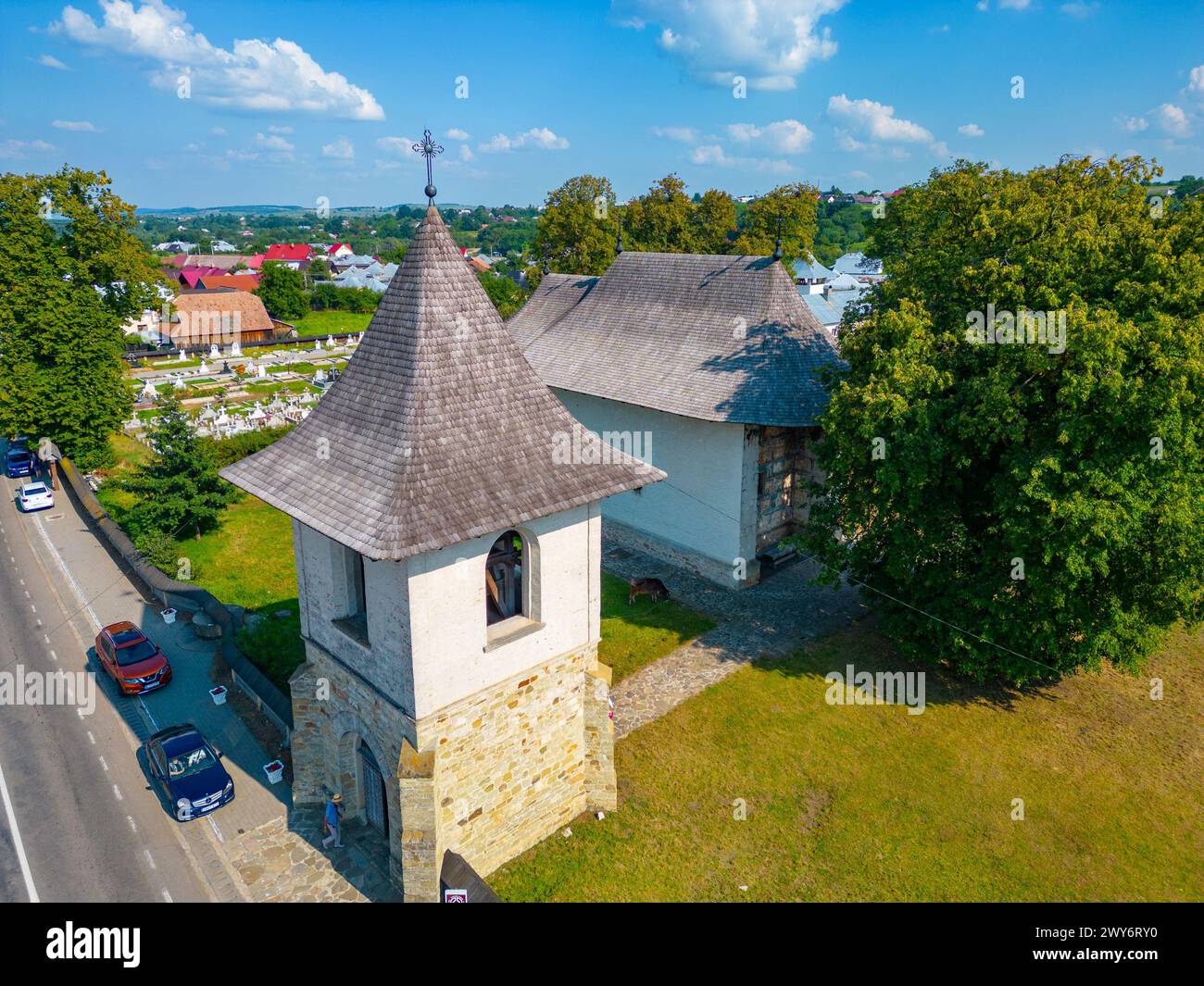 Summer at the Arbore monastery in Romania Stock Photo - Alamy