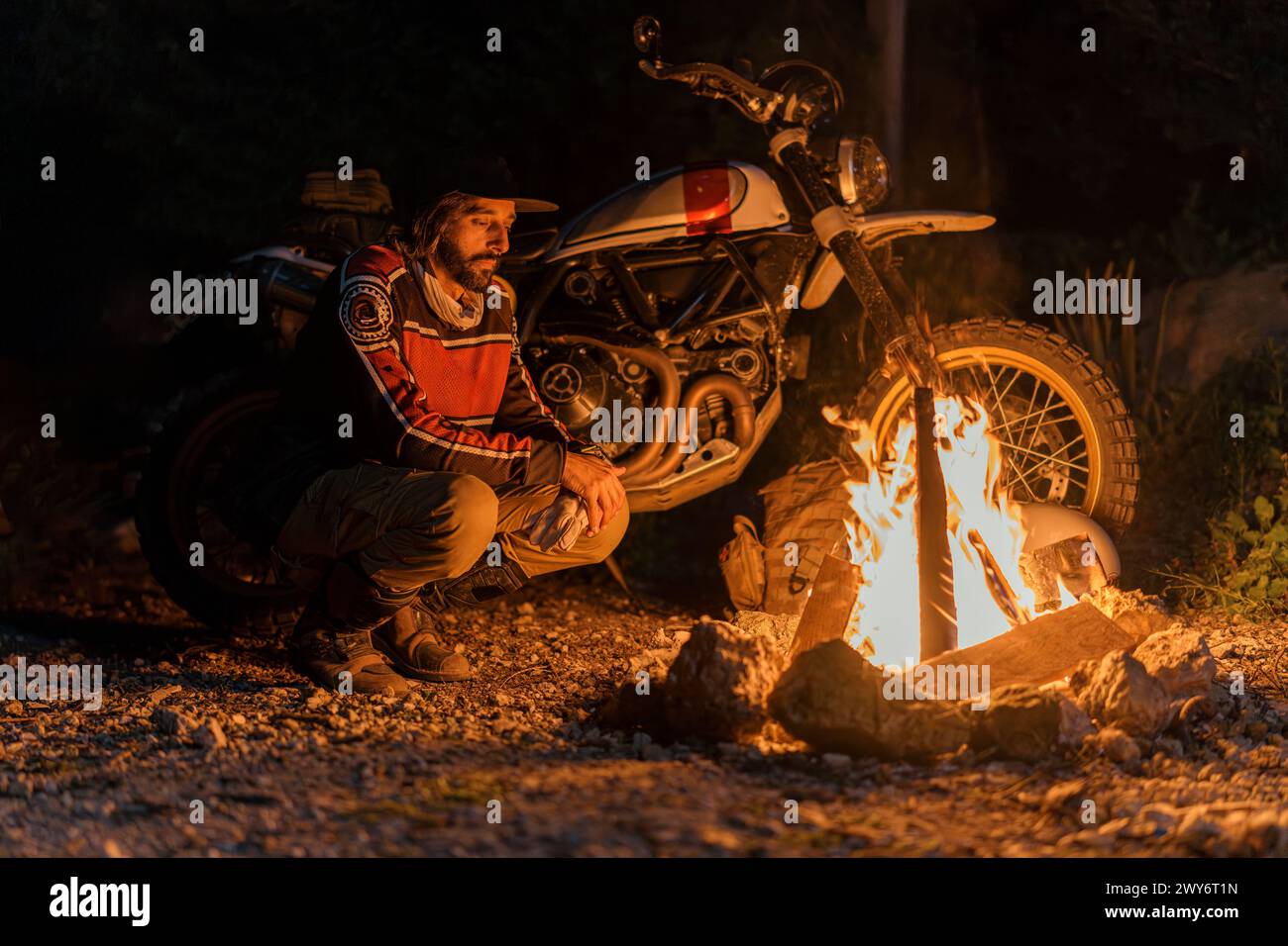 Motorcycle flames hi-res stock photography and images - Alamy