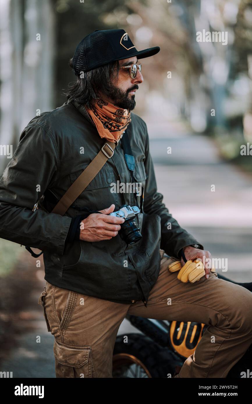 Motorcycle ride fast on highway hi-res stock photography and images - Alamy