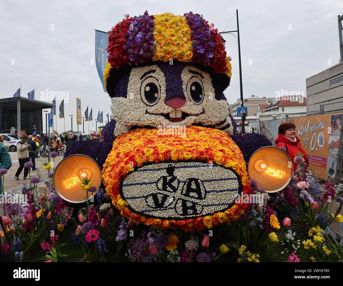 Noordwijk, Netherlands - April 22, 2023: Spectacular flower covered ...