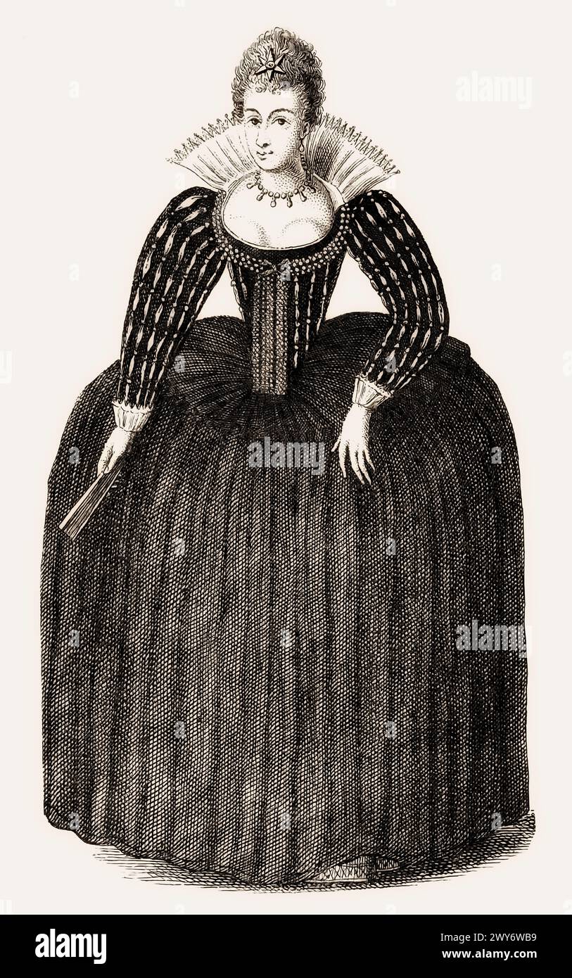 Margaret of Valois, La Reine Margot, Queen of France, 1553 – 1615 Stock ...