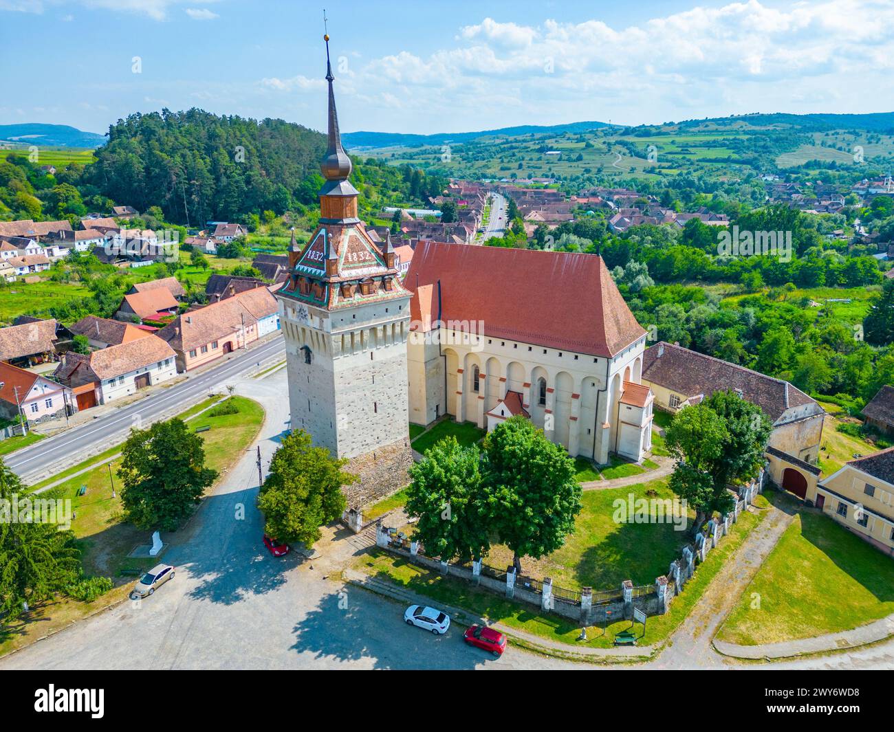 Saint Stephen Fortified Church of Saschiz in Romania Stock Photo - Alamy