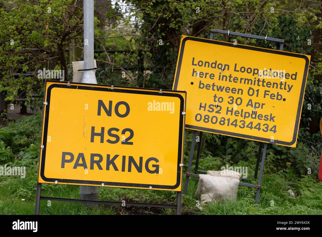 Harefield, UK. 4th April 2024. HS2 are continuing work on the High Speed Rail 2 Colne Valley ...