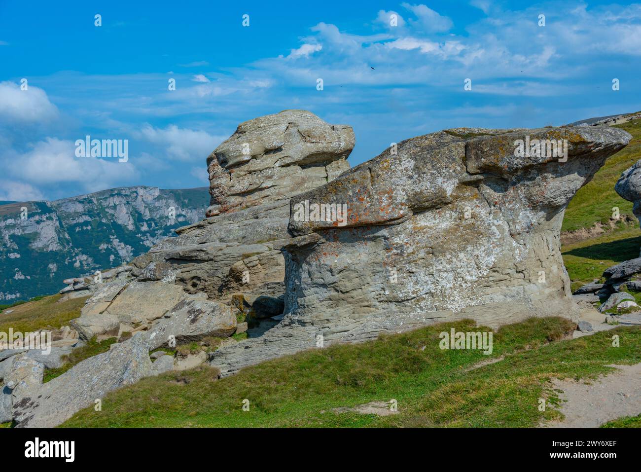 Bucegi sphinx in Bucegi mountains in Romania Stock Photo - Alamy