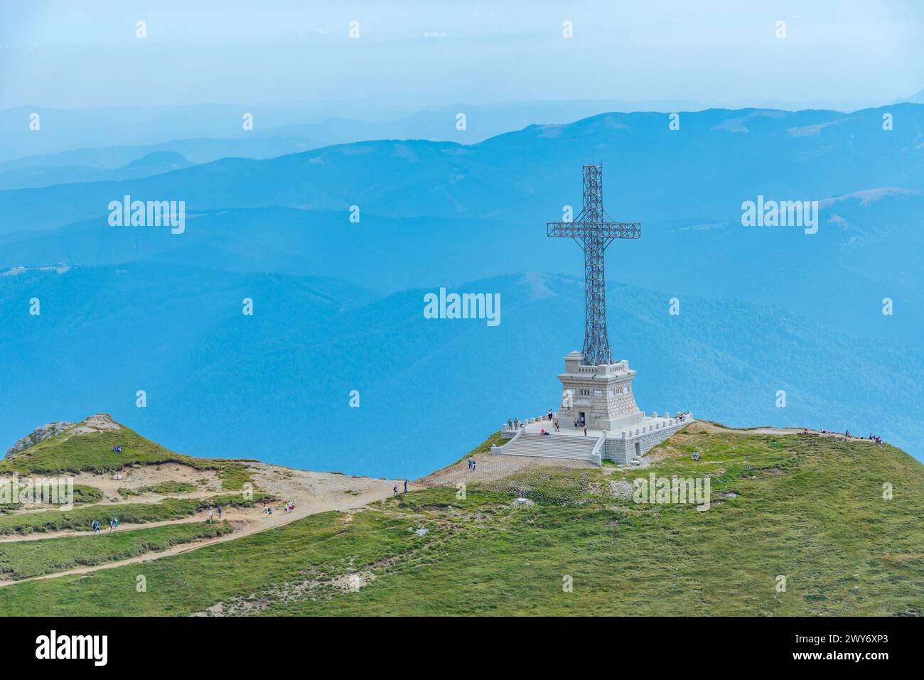 Heroes' Cross on Caraiman Peak in Romania Stock Photo - Alamy