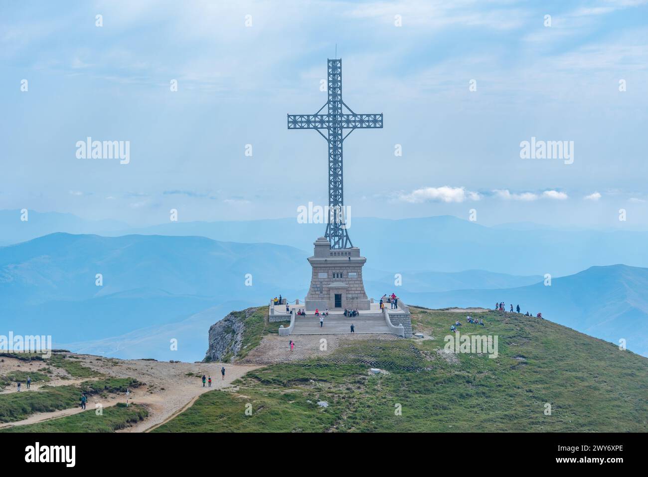 Heroes' Cross on Caraiman Peak in Romania Stock Photo - Alamy