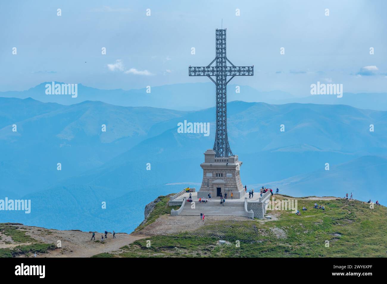 Heroes' Cross on Caraiman Peak in Romania Stock Photo - Alamy