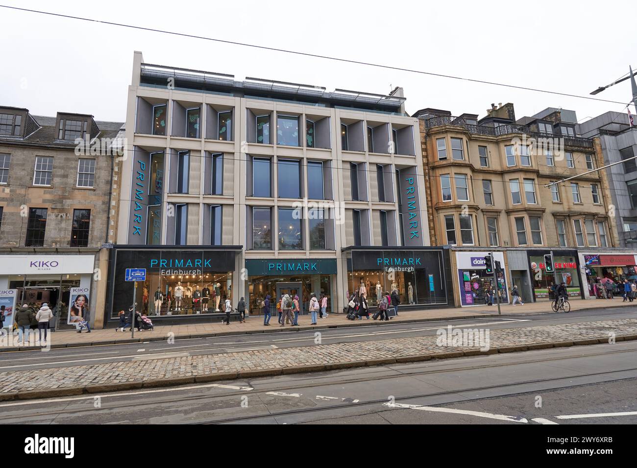 Shops on Princes Street in Edinburgh, Scotland, UK Stock Photo - Alamy