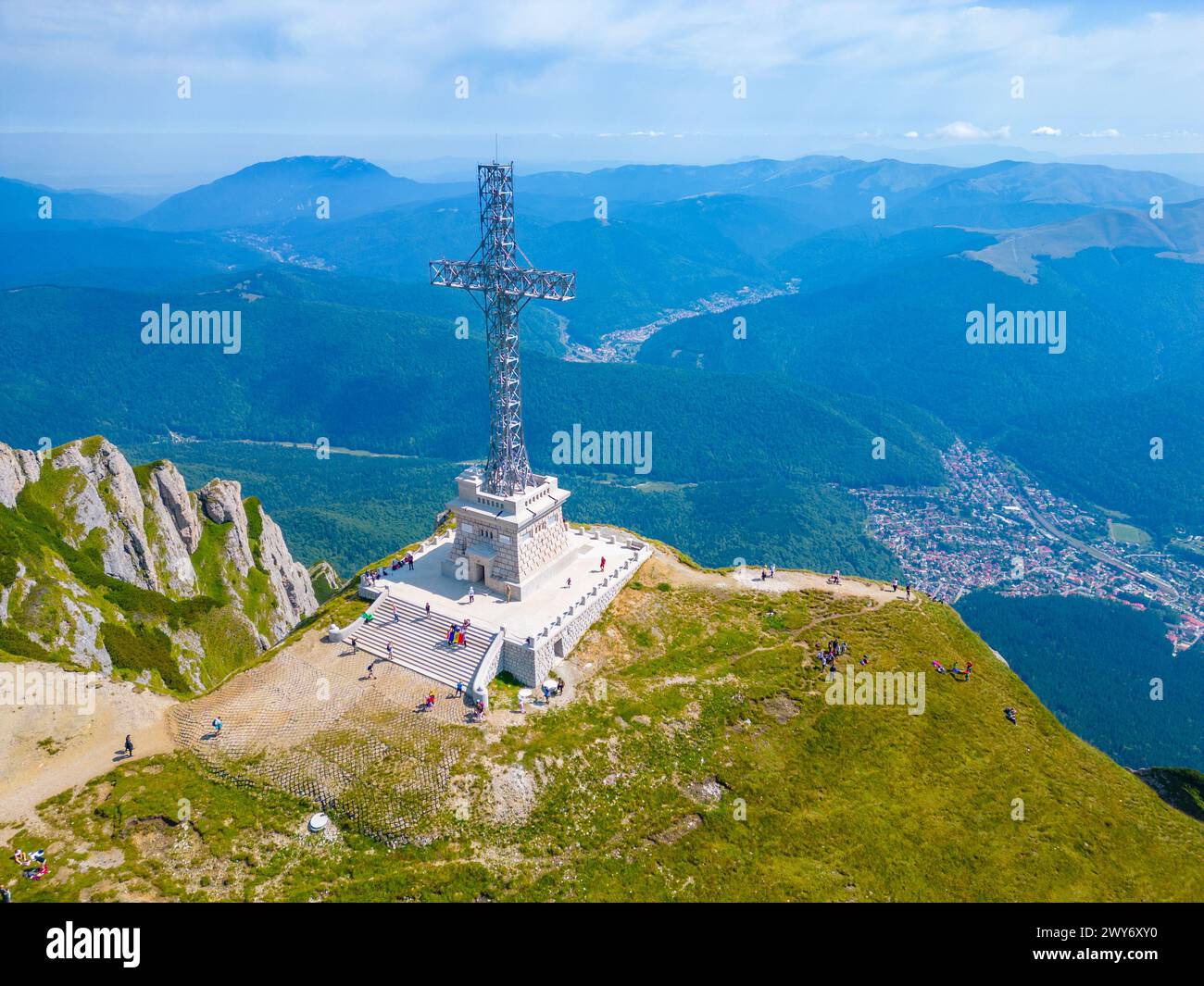 Heroes' Cross on Caraiman Peak in Romania Stock Photo - Alamy