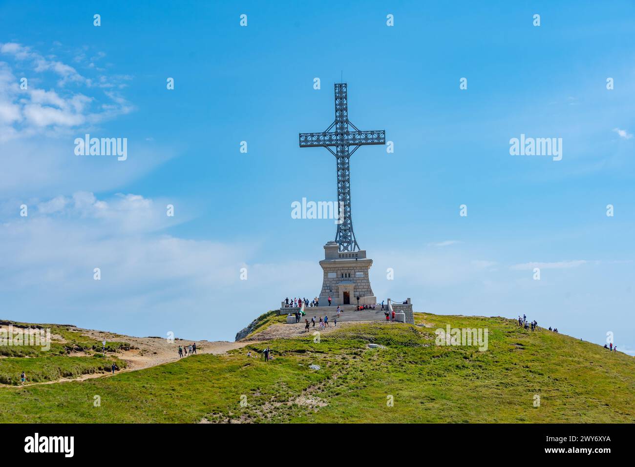 Heroes' Cross on Caraiman Peak in Romania Stock Photo - Alamy