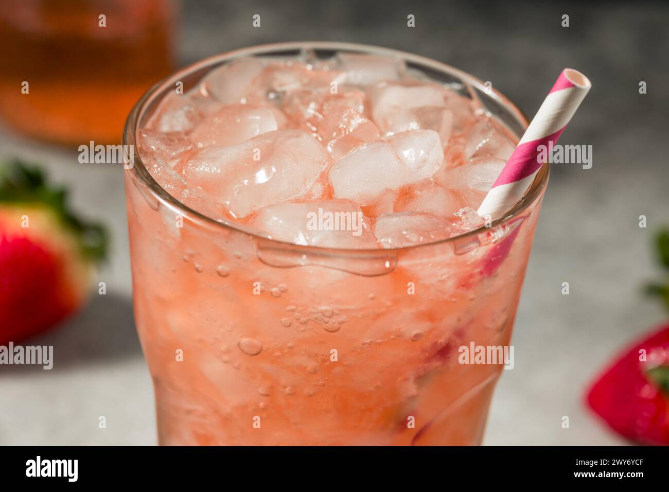 Summer refreshing cocktails strawberry hi-res stock photography and ...