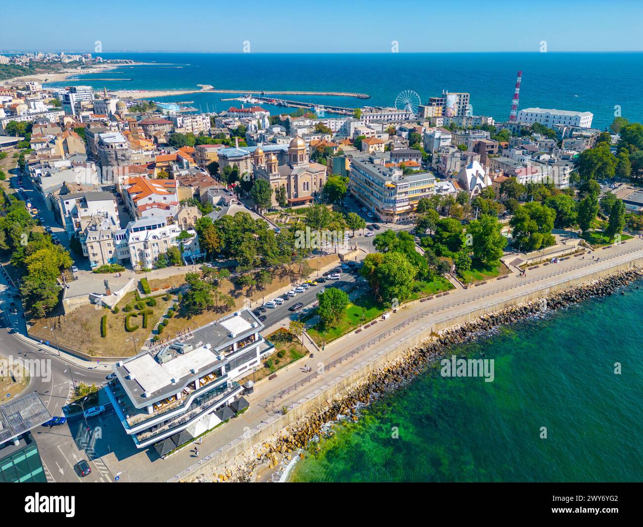 Aerial view of the old town of Constanta, Romania Stock Photo - Alamy