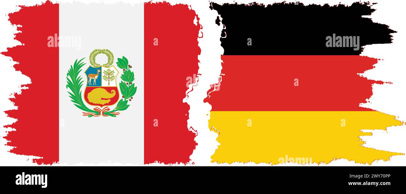 Germany and Peru grunge flags connection, vector Stock Vector Image ...