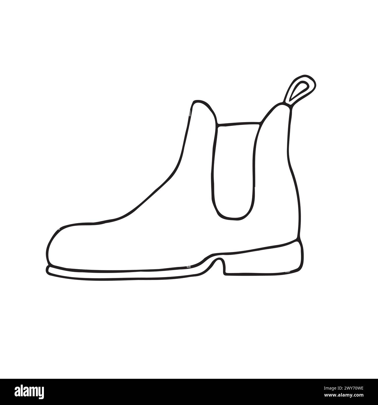 Vector hand drawn doodle sketch horse riding boot Stock Vector Image ...