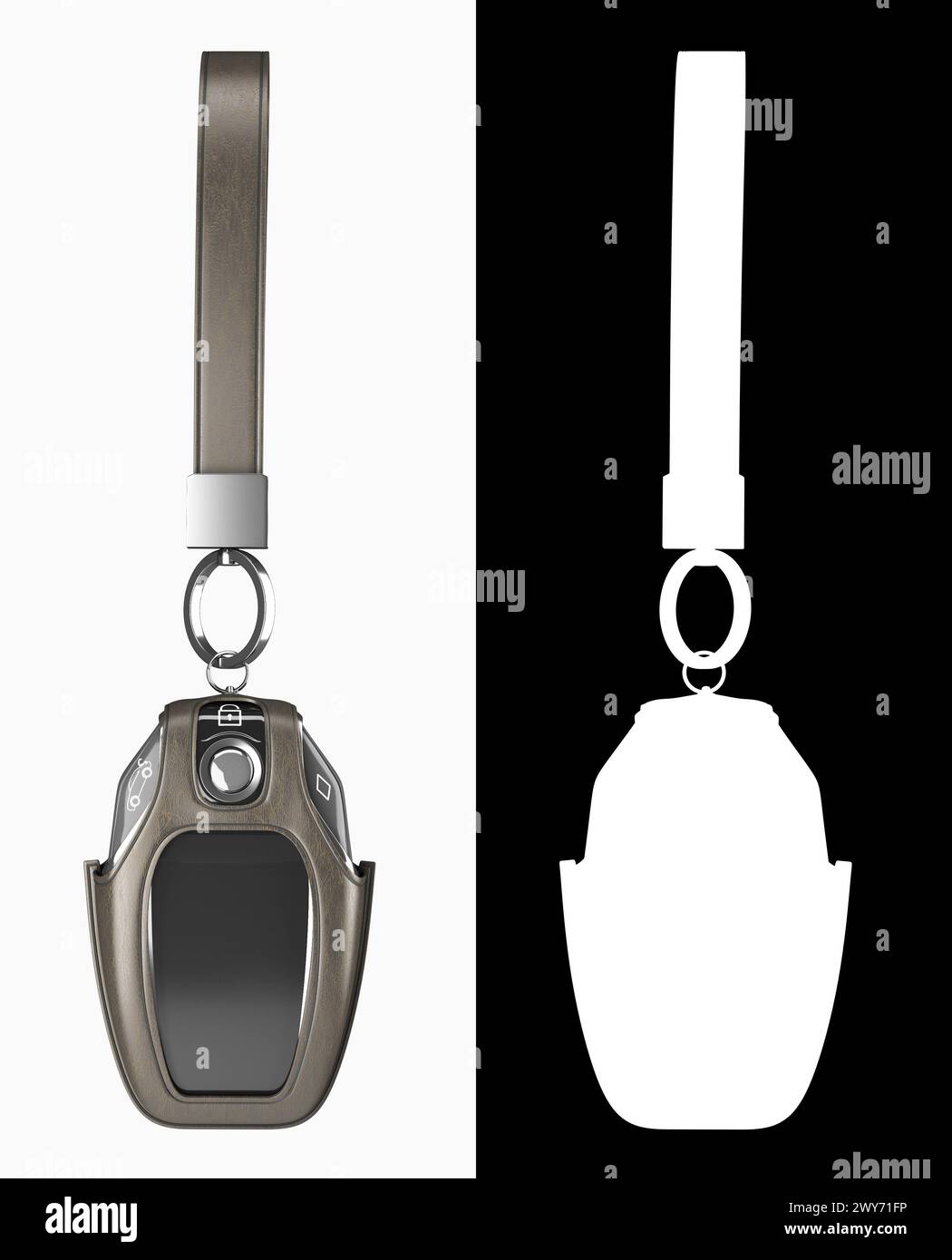 Car remote control key isolated realistic 3d model Automobile alarm ...