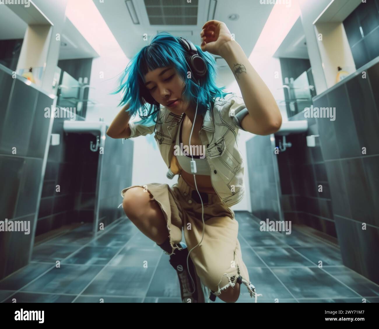 Lively young woman showcases hi-res stock photography and images - Alamy