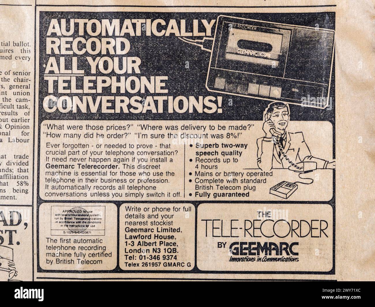 Tele recorder hi-res stock photography and images - Alamy