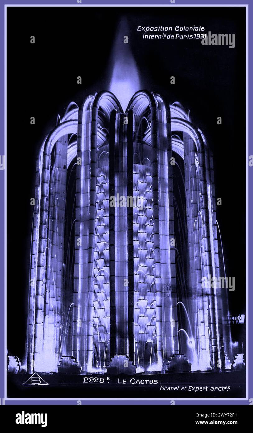 LE CACTUS 1931 Paris Colonial Exposition, art deco fountain. Exposition ...