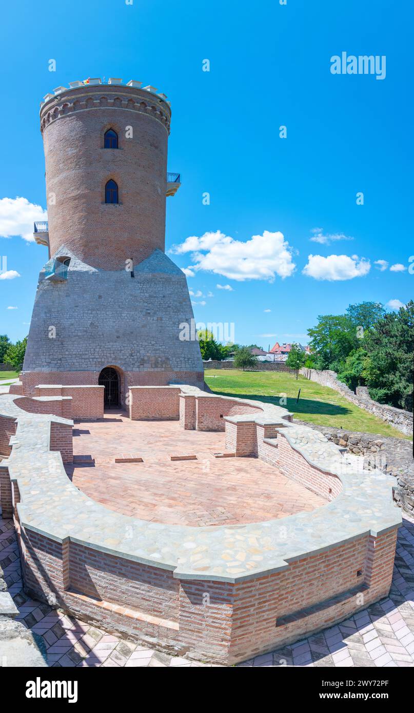 Chindia Tower at the royal court of Targoviste in Romania Stock Photo ...