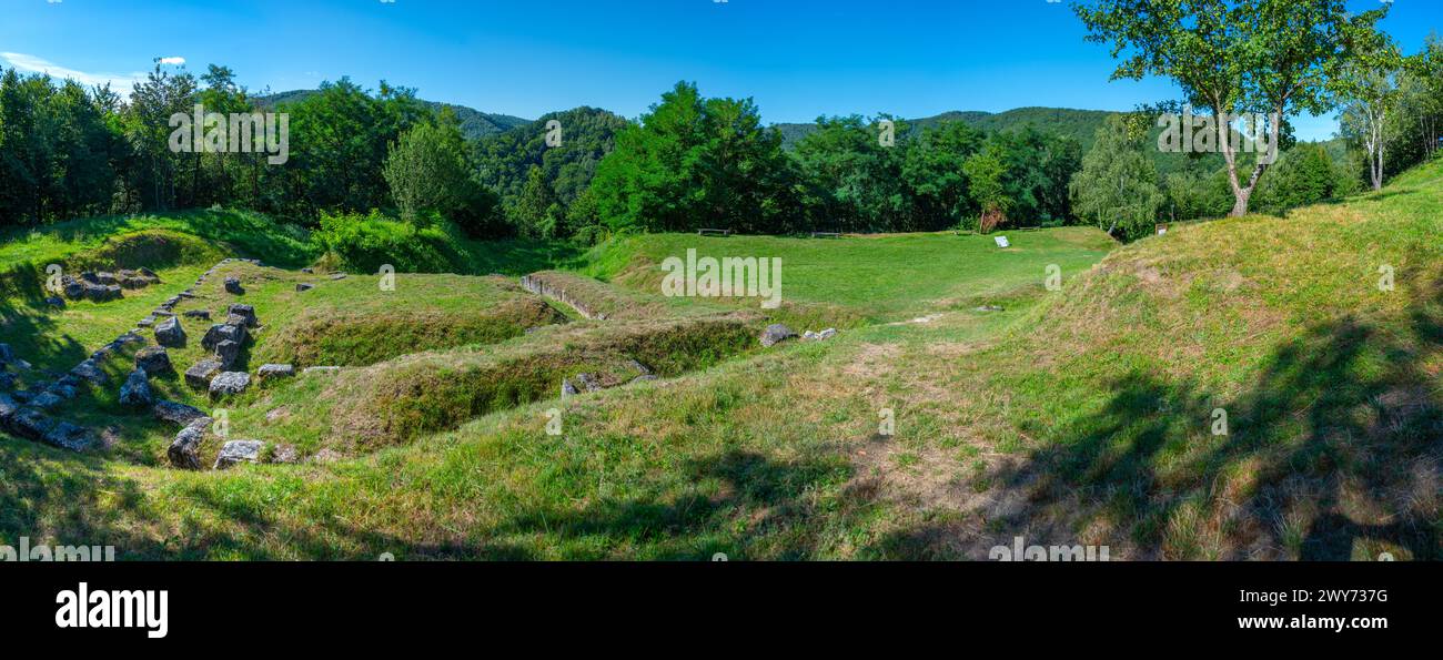 Dacian Fortress Costesti in Orastie mountains in Romania Stock Photo ...