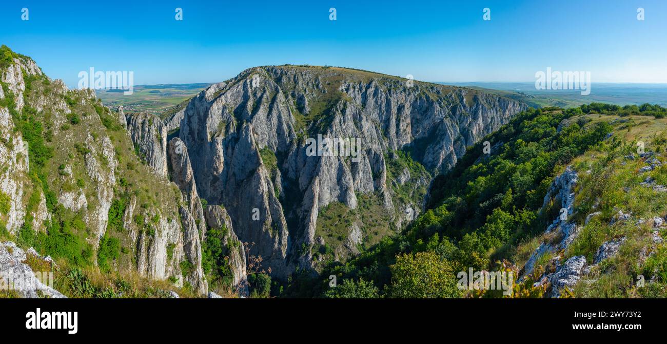 Panorama view of Turda gorge in Romania Stock Photo - Alamy
