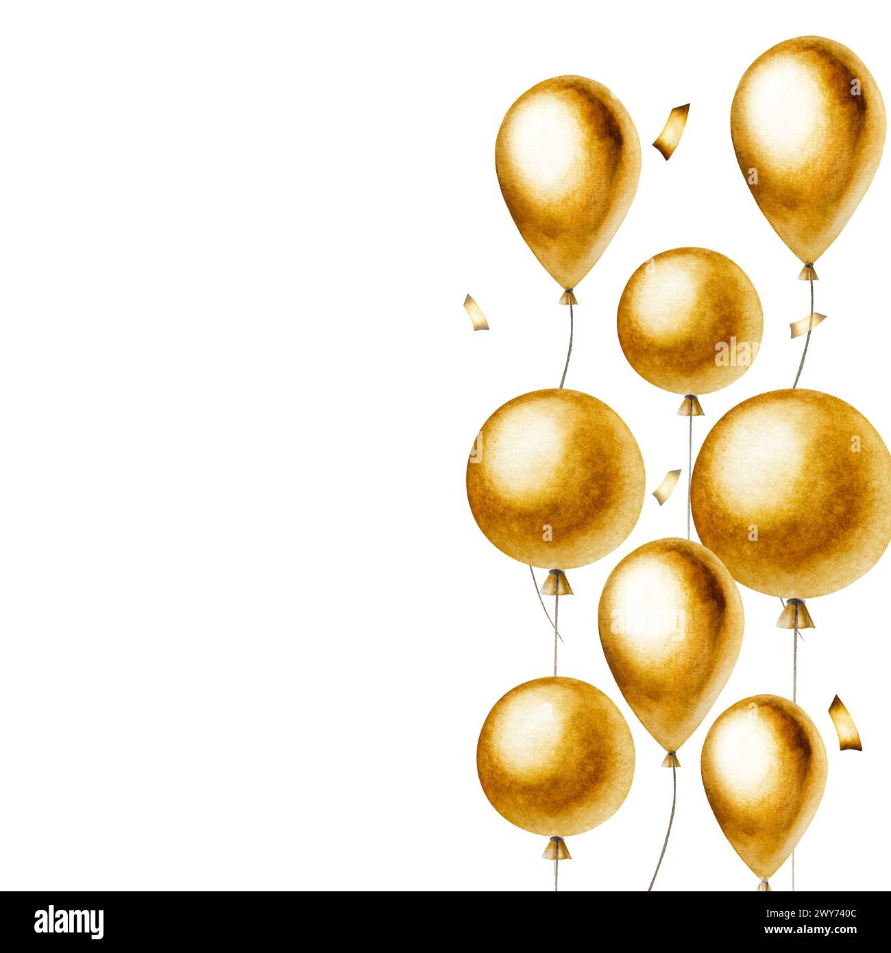 Golden ribbon confetti on Cut Out Stock Images & Pictures - Alamy