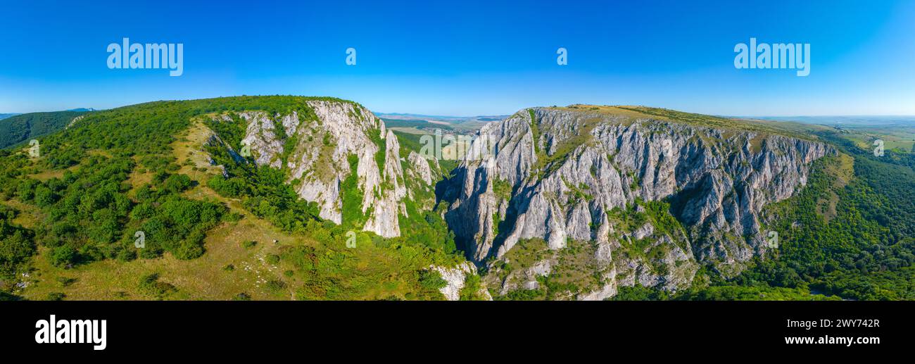 Panorama view of Turda gorge in Romania Stock Photo - Alamy