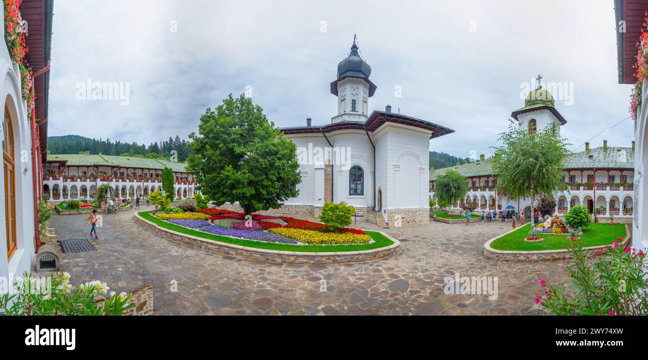 Agapia monastery during a cloudy day in Romania Stock Photo - Alamy