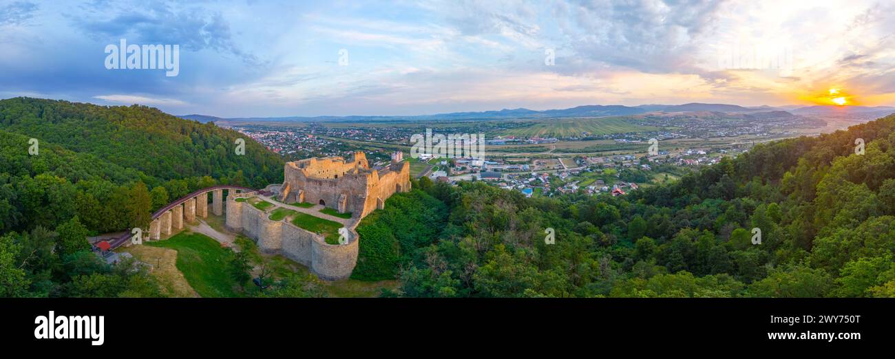 Panorama view of Neamt citadel in Romania Stock Photo - Alamy