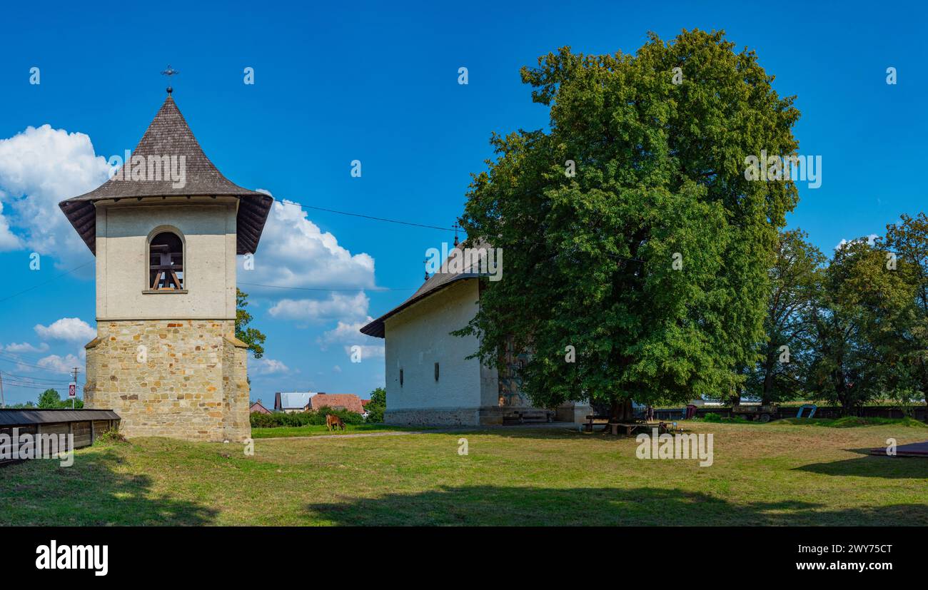 Summer at the Arbore monastery in Romania Stock Photo - Alamy
