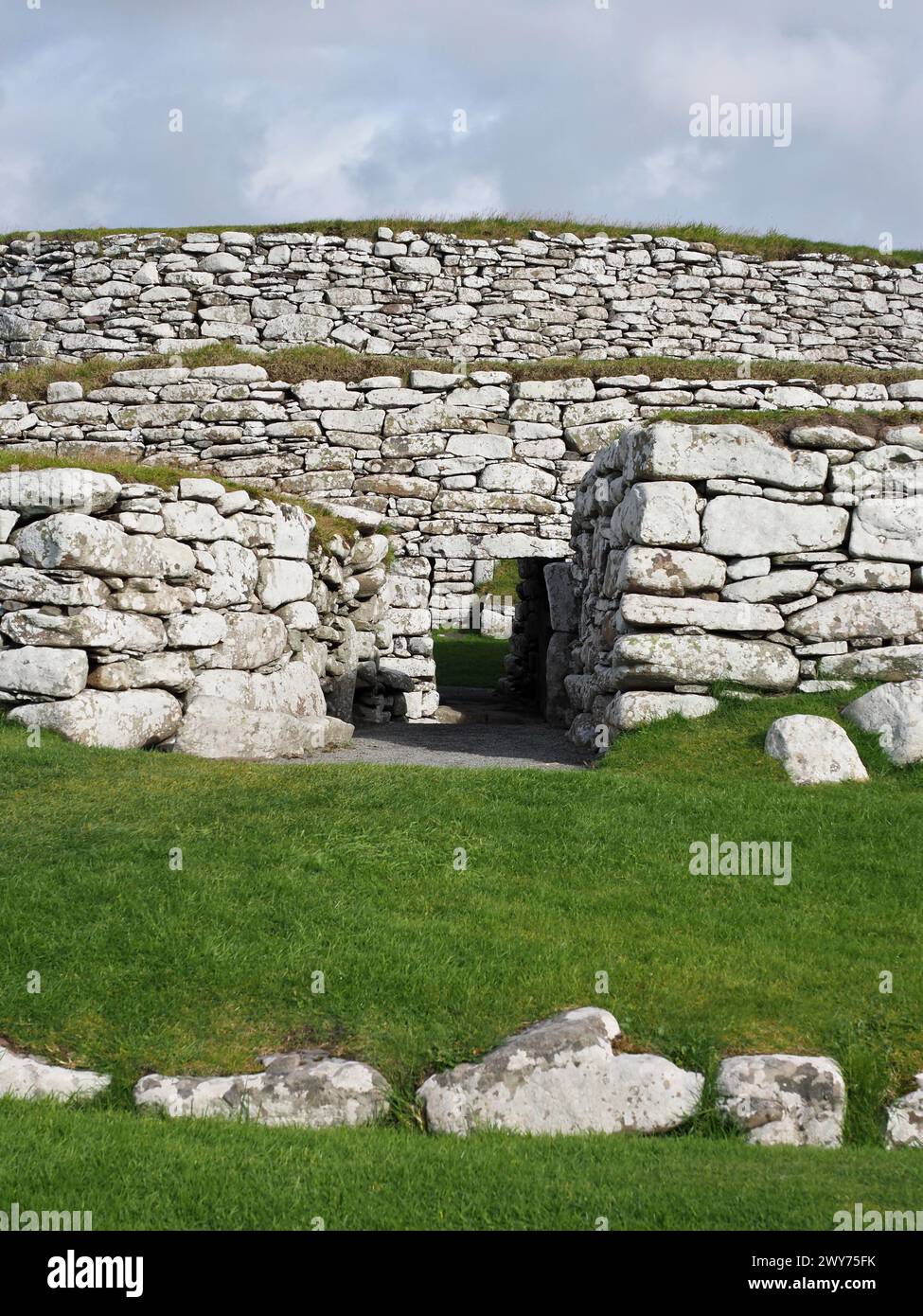 Clickimin broch in Lerwick, Shetland Islands. Scotland. The Broch is a ...