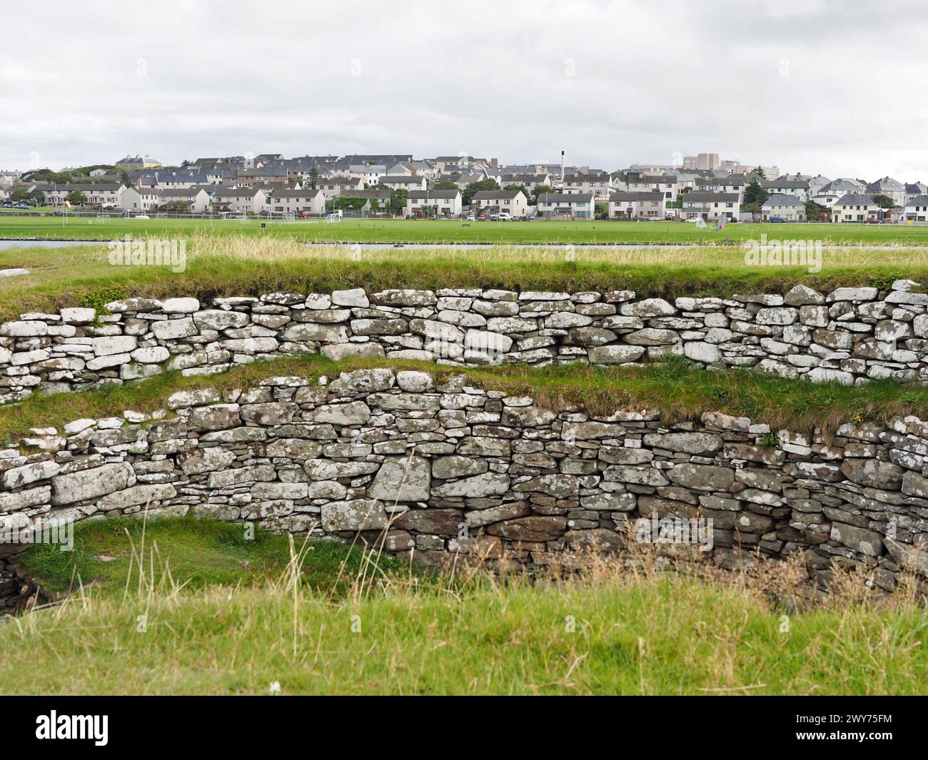 Clickimin broch in Lerwick, Shetland Islands. Scotland. The Broch is a ...