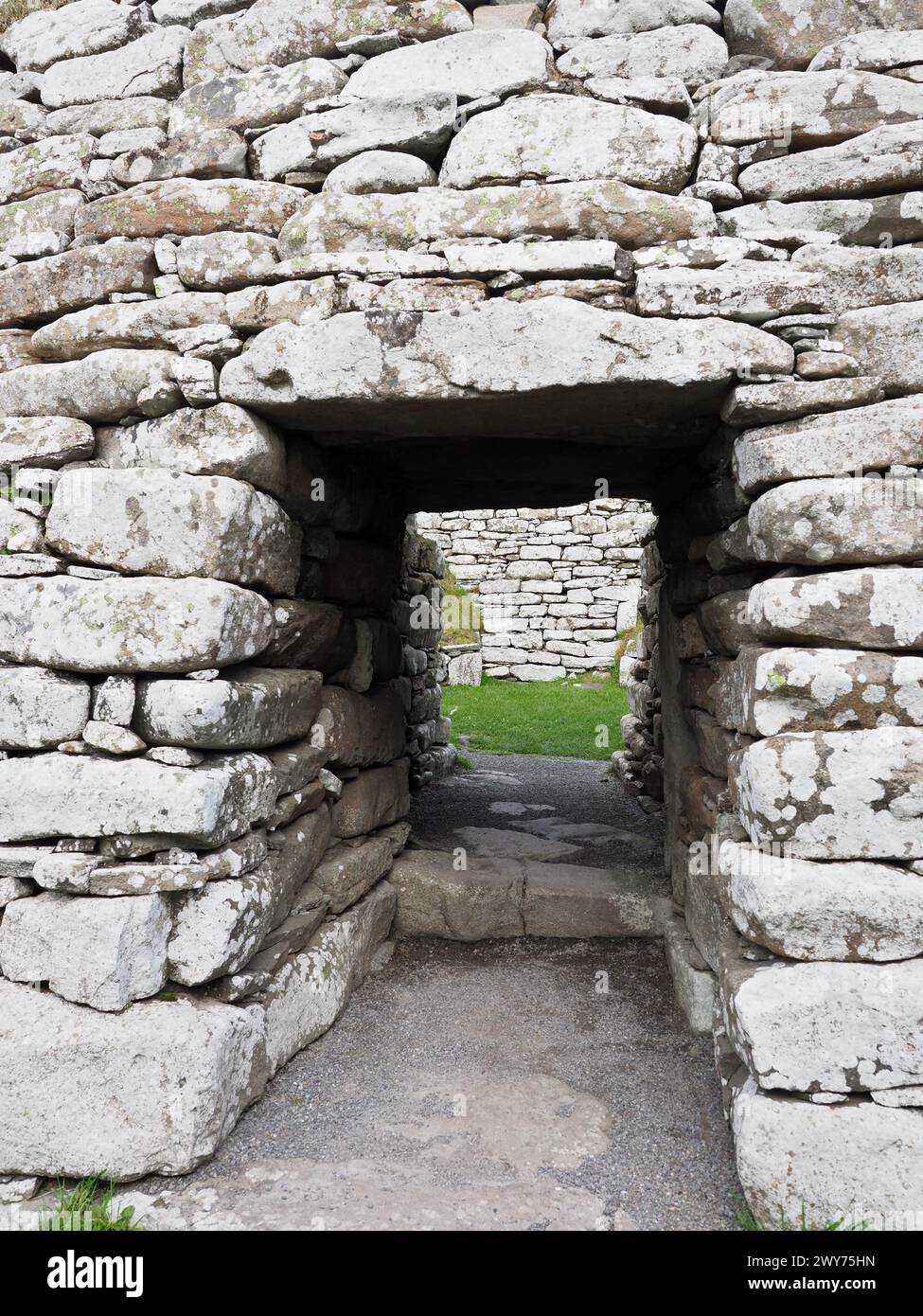 Clickimin broch in Lerwick, Shetland Islands. Scotland. The Broch is a ...