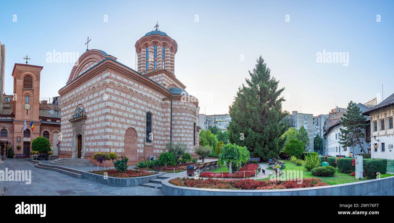 Sunset view of Saint Anthony church in Bucharest, Romania Stock Photo ...