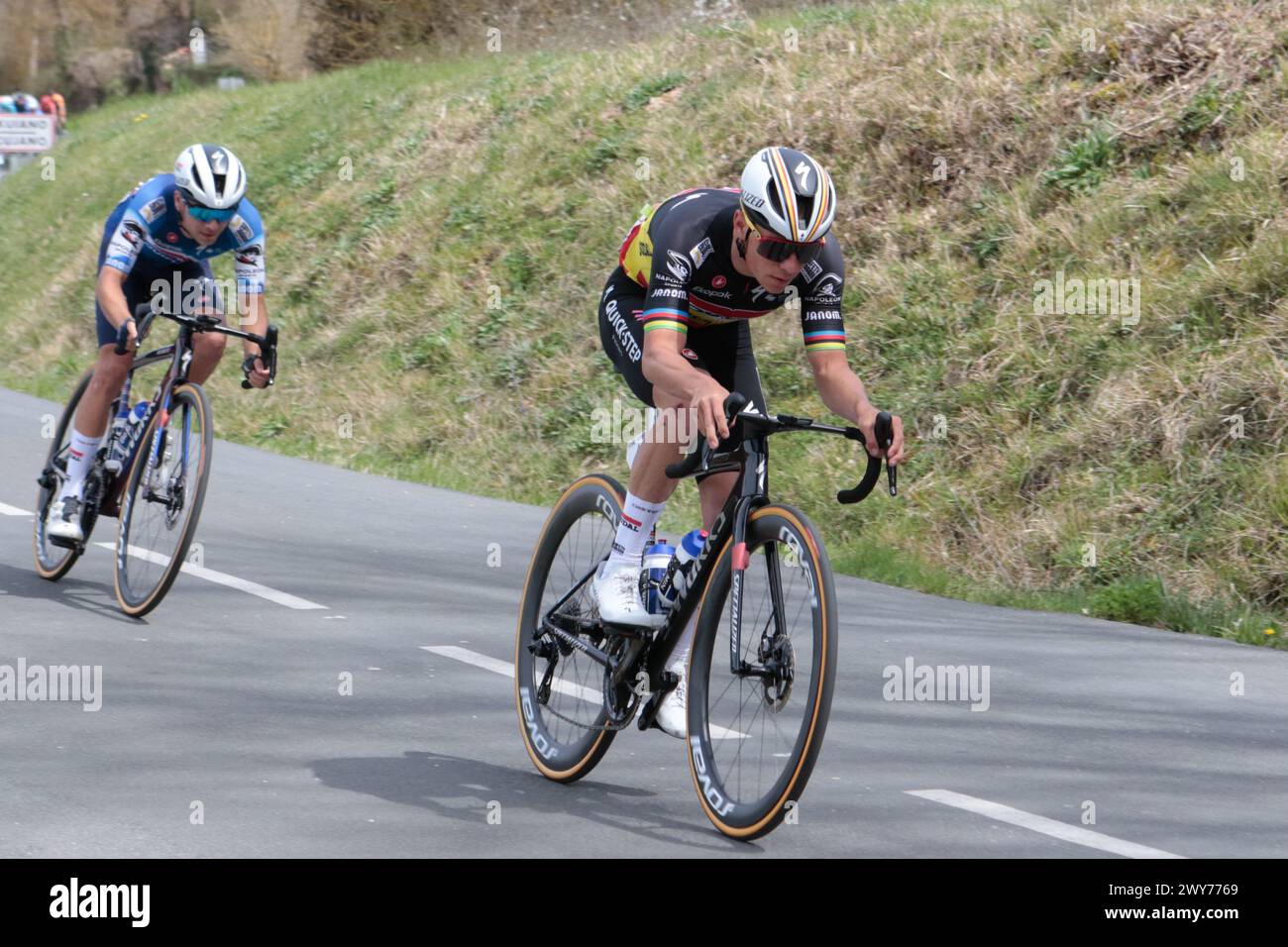 Remco Evenepoel Belgium Soudal Quick Step ended his day with a bad ...