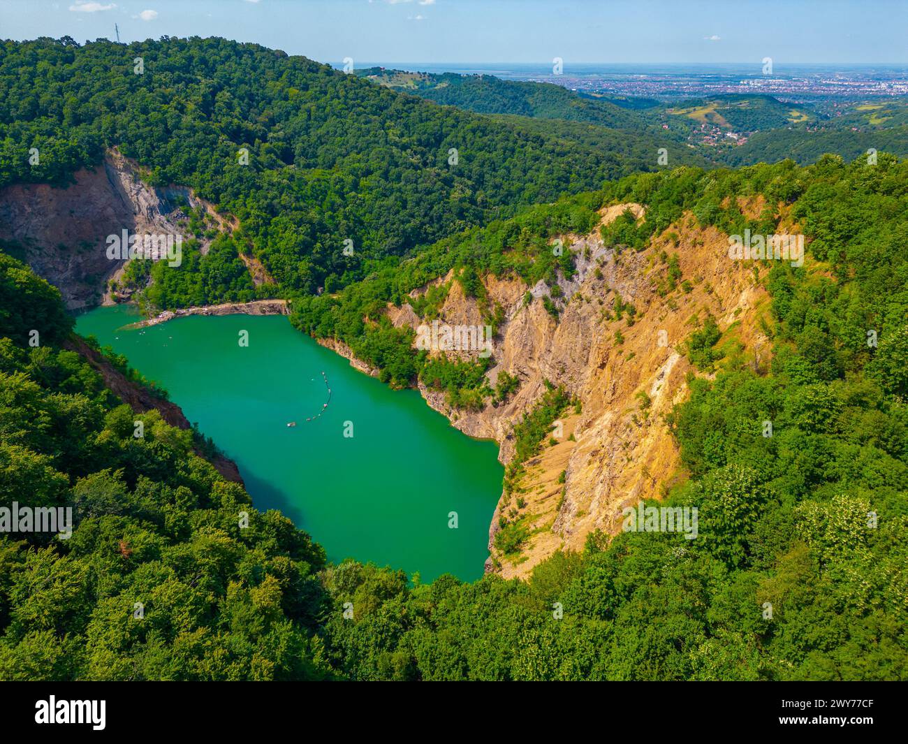 Ledinacko jezero lake at Fruska gora park in Serbia Stock Photo - Alamy