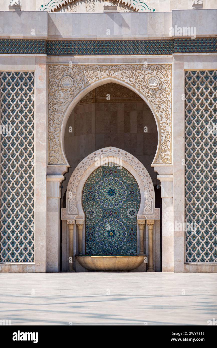 Ornate fountain with mosaic tiles, showcasing Islamic artistry Stock ...