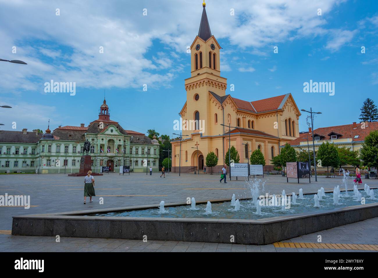Liberty square in Serbian town Zrenjanin Stock Photo - Alamy