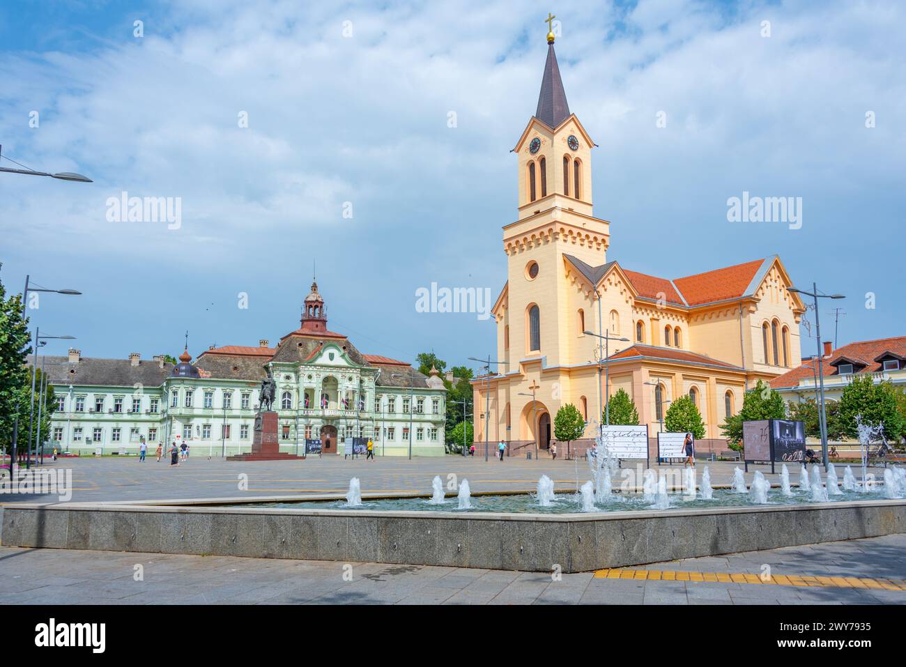 Liberty square in Serbian town Zrenjanin Stock Photo - Alamy