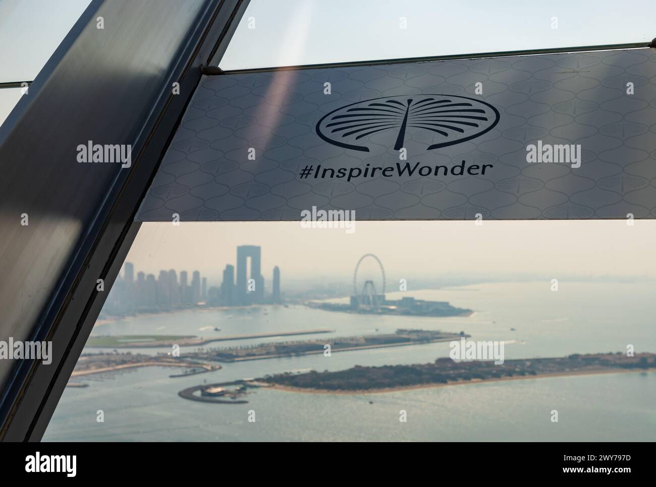 A picture of the logo atop the View at the Palm observation deck Stock ...