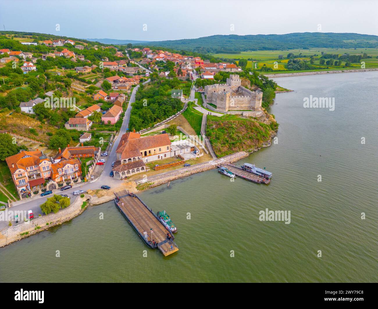 Ram fortress overlooking Danube at the border with Romania Stock Photo ...