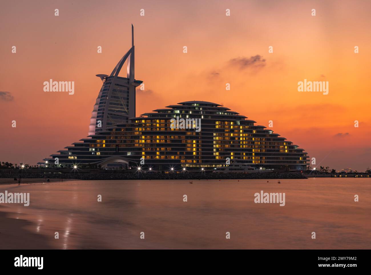A picture of the Jumeirah Public Beach, the Jumeirah Marsa Al Arab ...