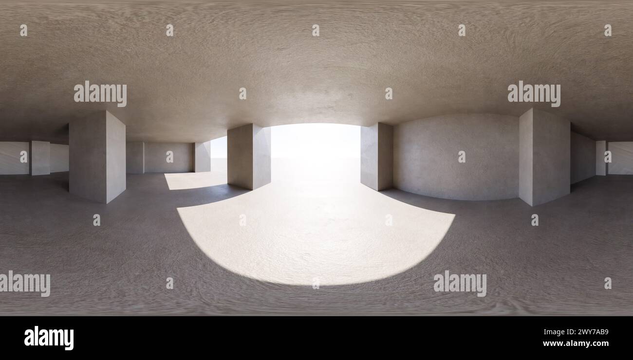 The room transformed into a tunnel 360 panorama vr environment map ...