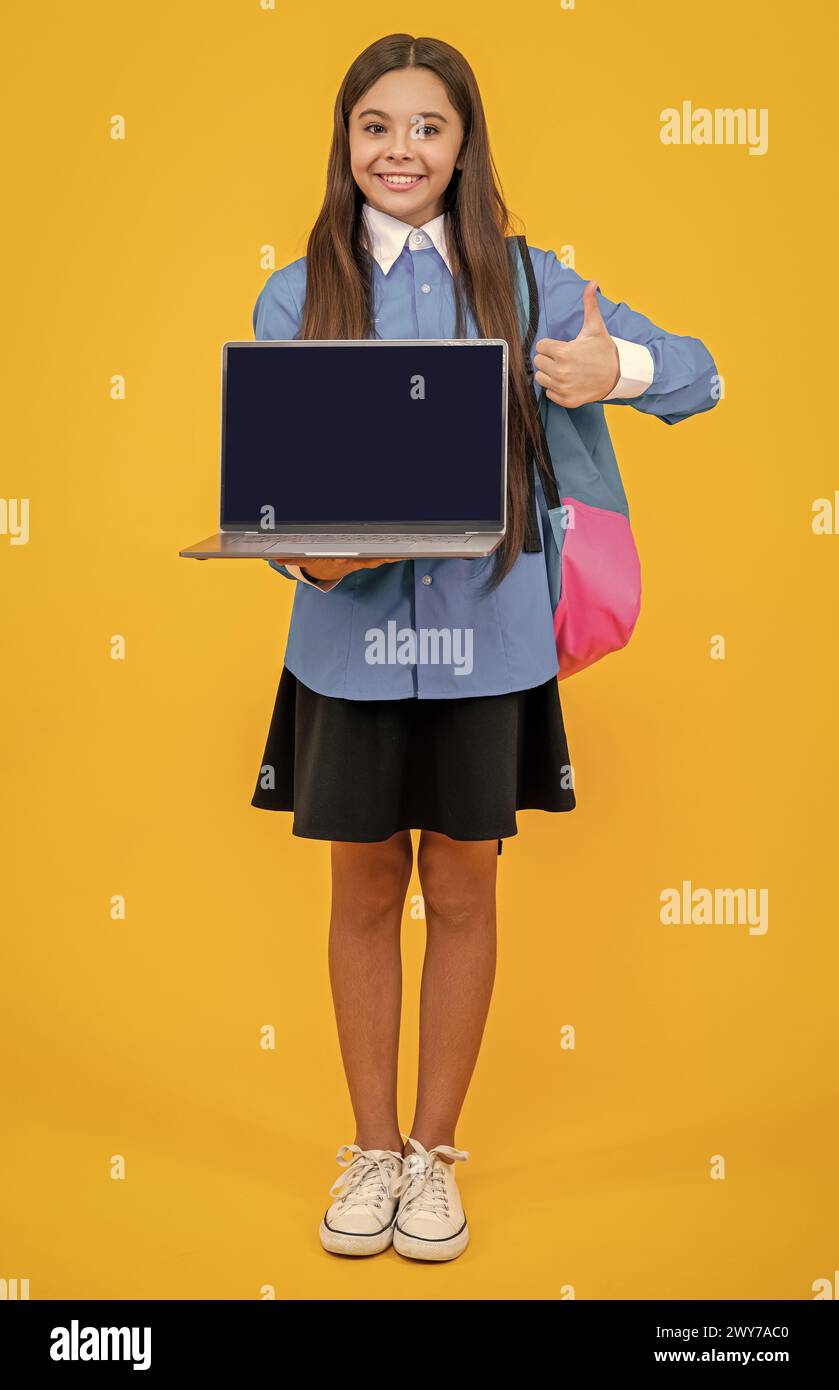 girl studying through online estudy. distance education with laptop ...