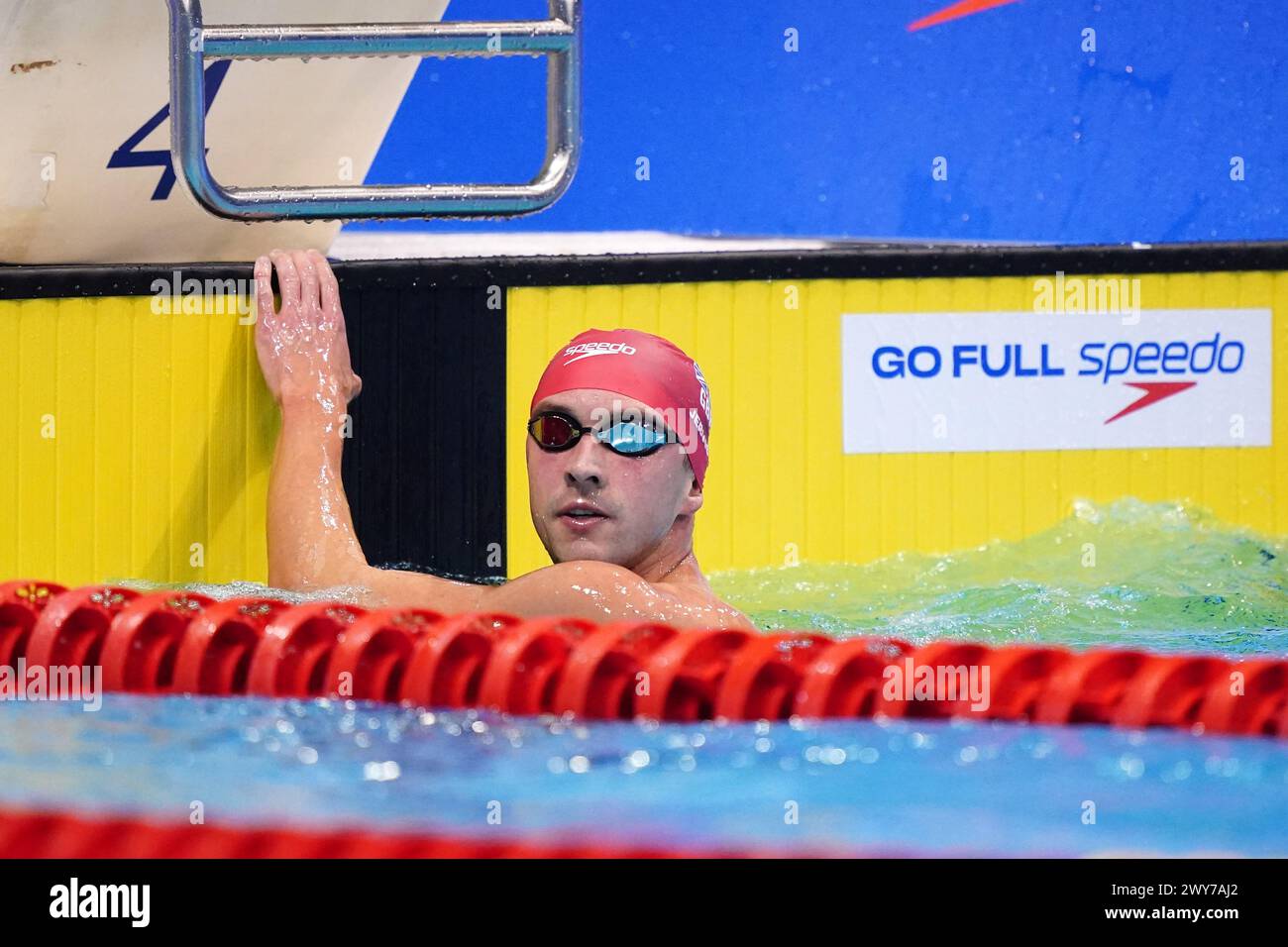 Daniel Jervis celebrates after winning the Men's 1500m Freestyle on day ...