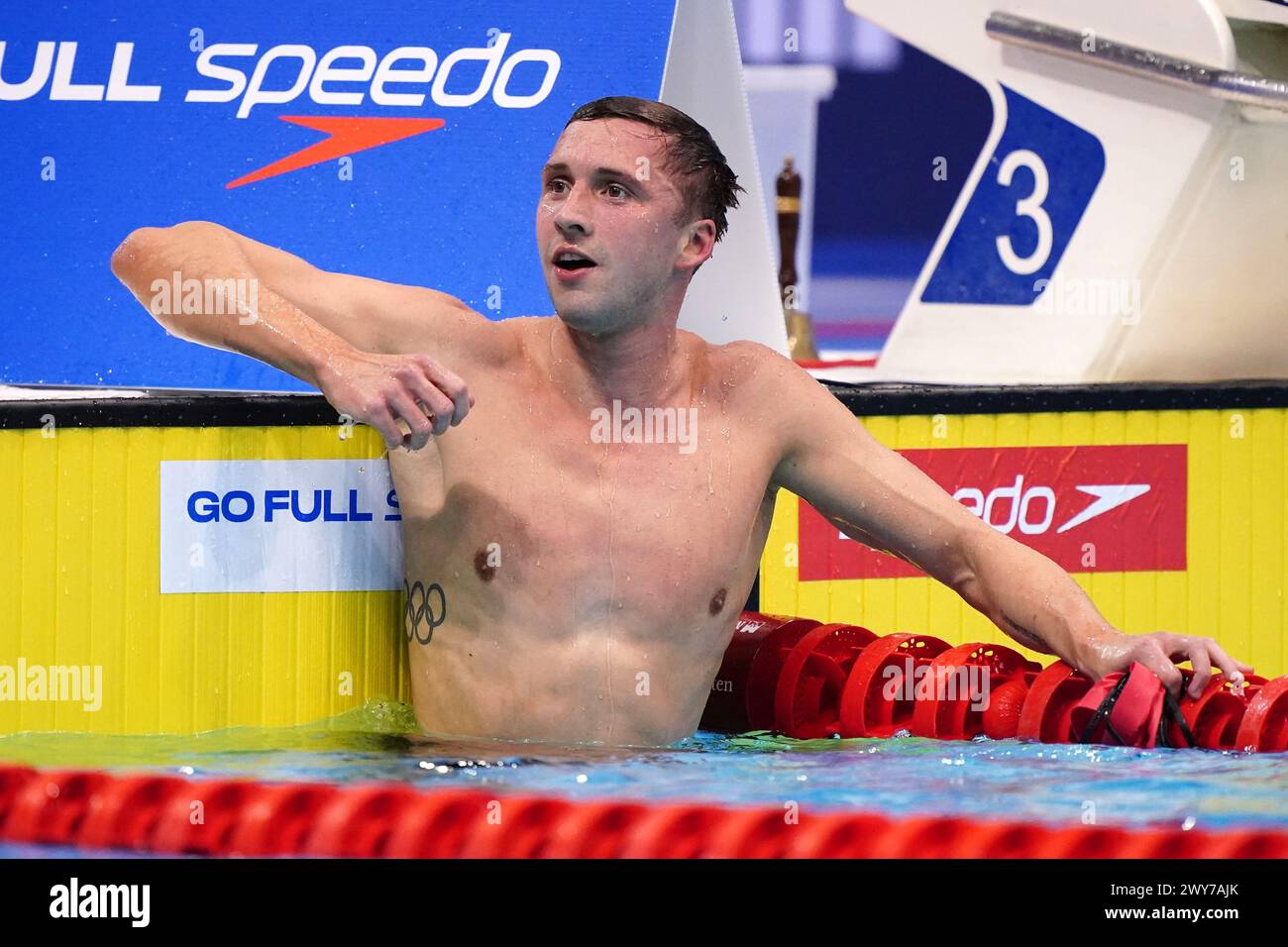 Daniel Jervis celebrates after winning the Men's 1500m Freestyle on day ...