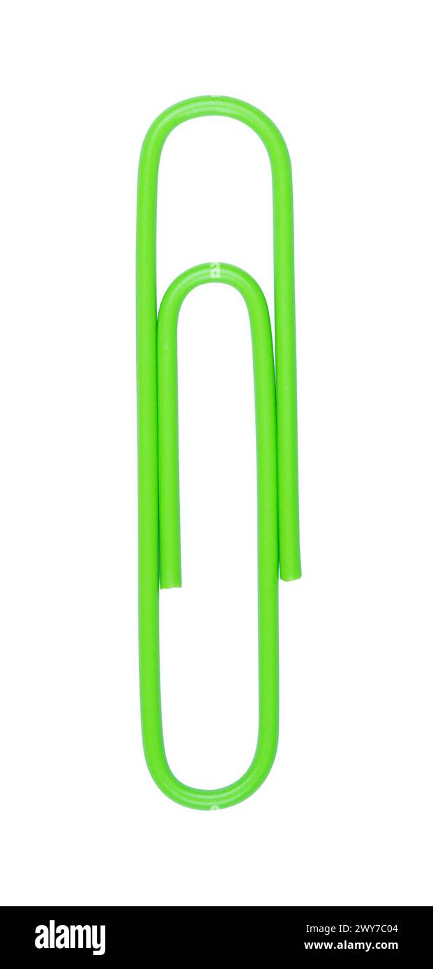 Colorful paper clip, isolated on white background Stock Photo - Alamy