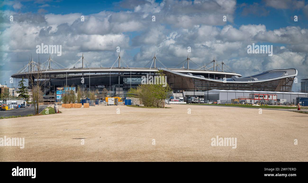 Paris, France - 04 04 2024: Paris 2024 new Olympic infrastructure ...